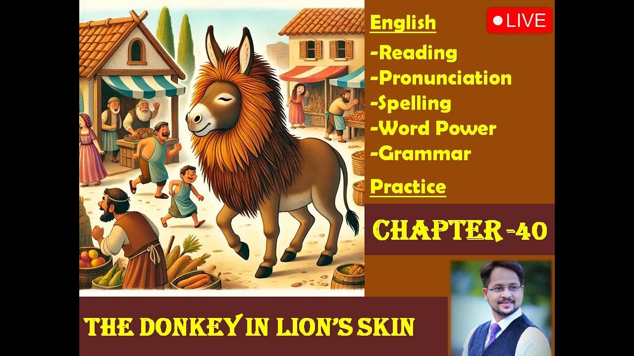 Ch.40 |अंग्रेजी पढना सीखें। Story- The donkey in lion’s skin | How to ...