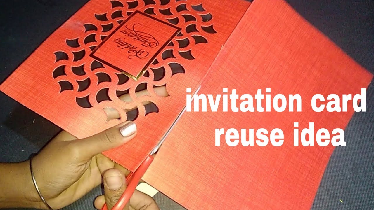 Invitation card reuse idea,DIY,best out from the waste# sharmiscrafts ...