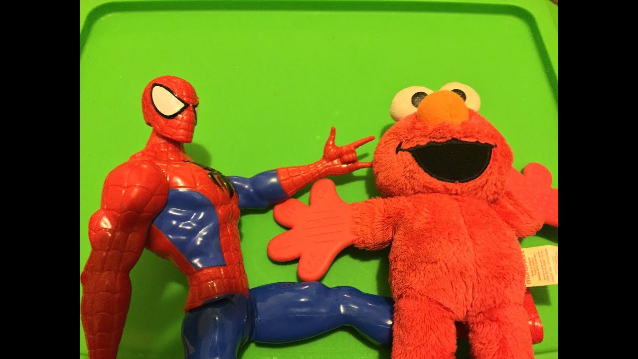 Spider-Man VS Elmo VS Mickey Mouse Epic Toy Fight Battle - YouTube
