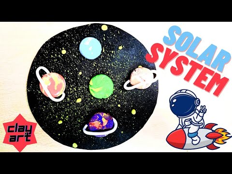 how to make polymer clay solar system with fun - YouTube