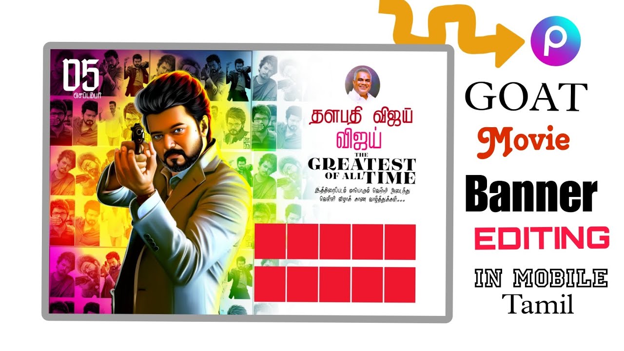 #vijay Goat Movie Banner | Goat Movie Poster Editing #goat - YouTube