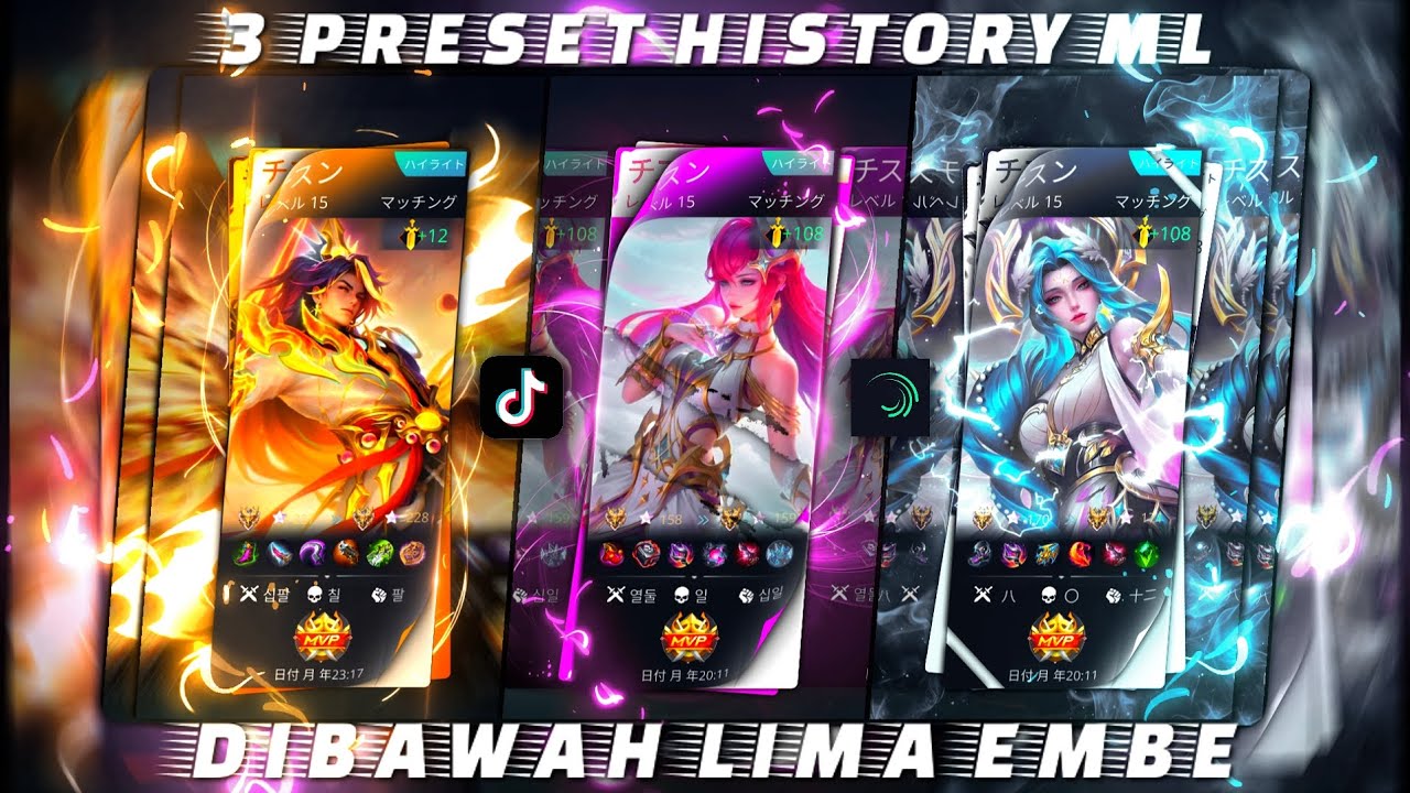 3 PRESET HISTORY ML DIBAWAH 5 EMBE | TERBARU DAN KECE ABIS EUY | SOUND VIRAL TIKTOK🦖 - YouTube