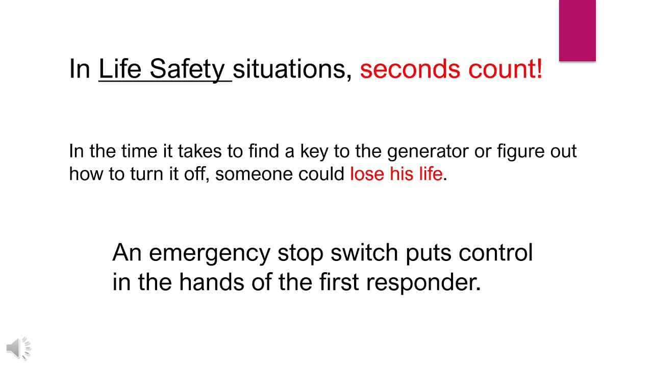 Reason for the Emergency Generator Stop Station - YouTube