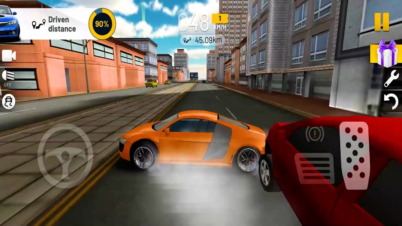 Orange Extreme Car High Speed Driving In The City Road- 2022 Gaming ...