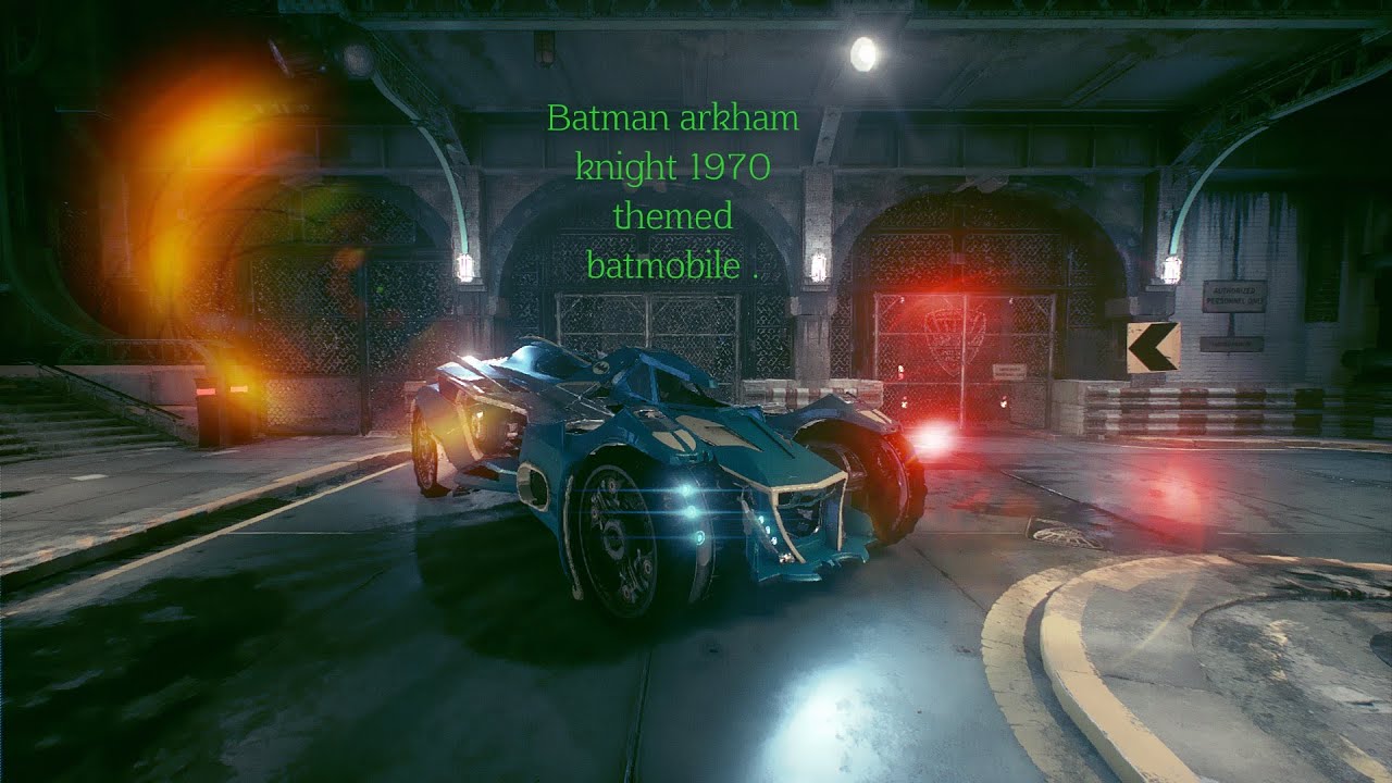 Batman arkham knight 1970 themed batmobile skin and suit - YouTube
