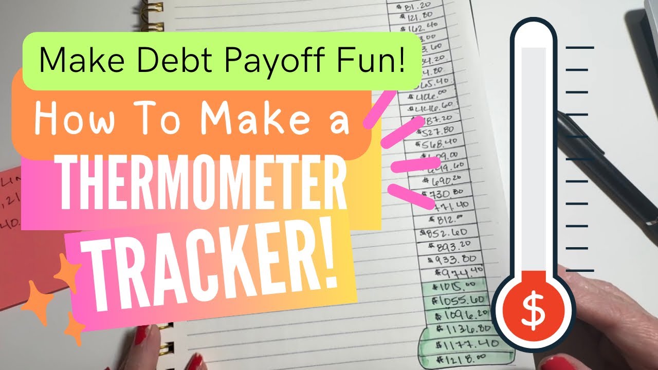 How to Make a Fun Debt Payoff Thermometer Chart! | Track Your Budgeting ...