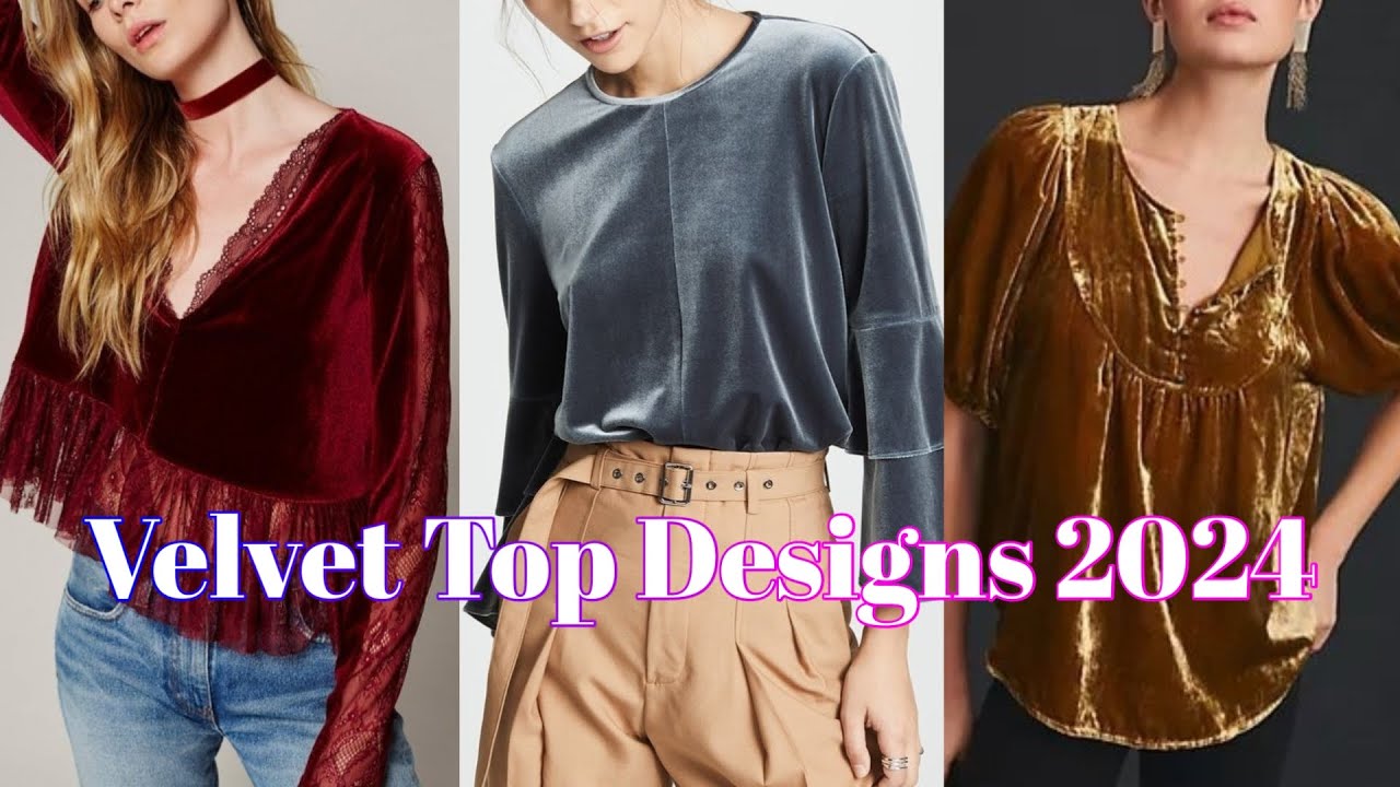 Velvet Top Design For Ladies 2024 || Latest Velvet Dress Designs || by ...