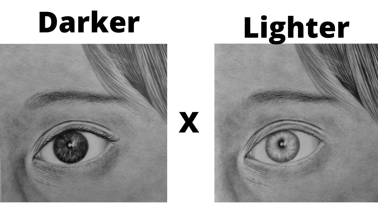 Darker X Lighter Values on a Drawing - YouTube
