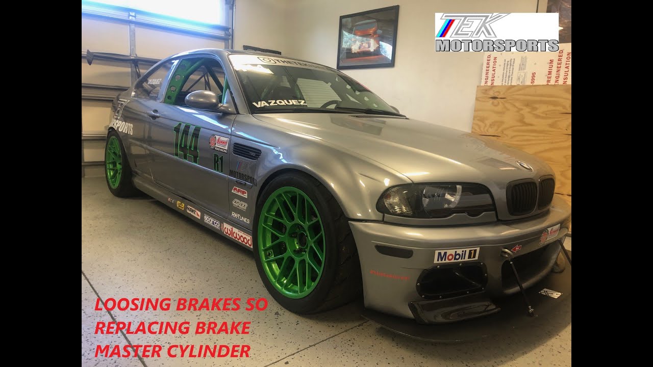 BMW E46 M3, replacing the brake master cylinder - YouTube