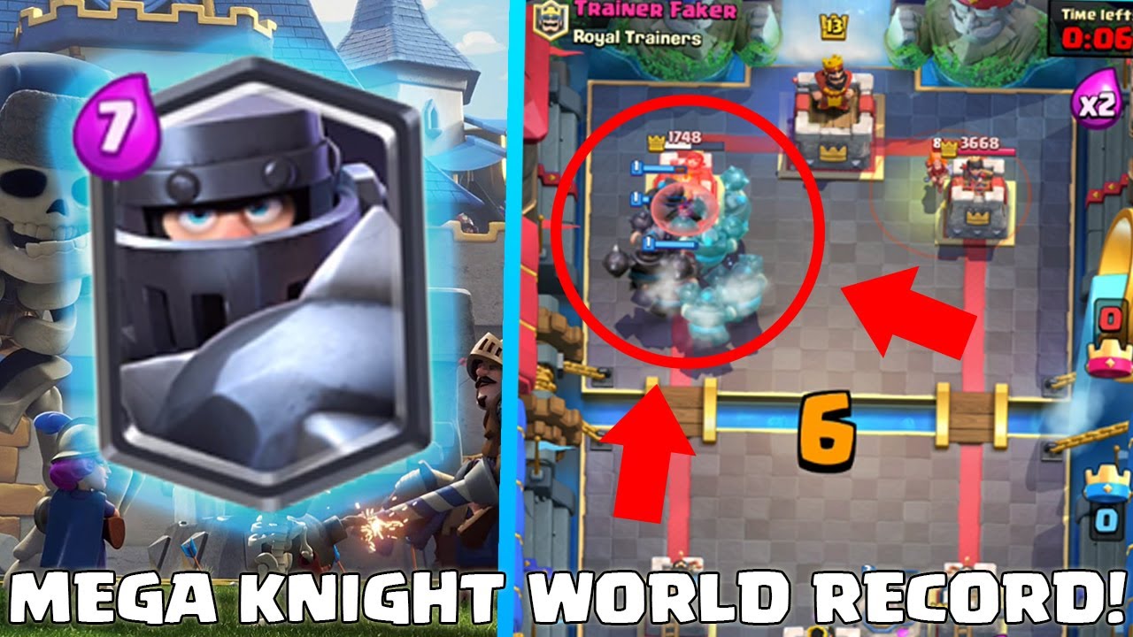 MEGA KNIGHT WORLD RECORD!? - Clash Royale - Mega Knight Gameplay ( No ...