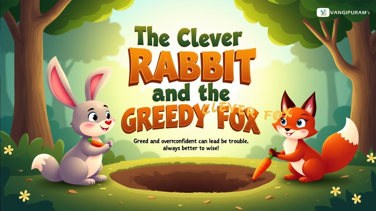 The Clever Rabbit and the Greedy Fox - A Moral Story for Kids - YouTube
