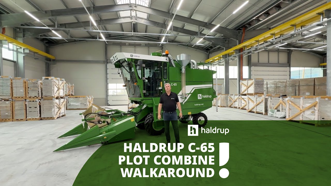 HALDRUP C-65 Plot Combine Walkaround | HALDRUP C-65 Parzellenmähdrescher Vorstellung - YouTube