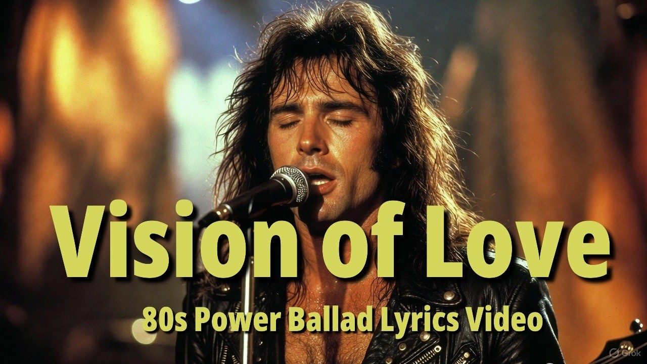 Vision of Love | 80s Power Ballad Lyrics Video - YouTube