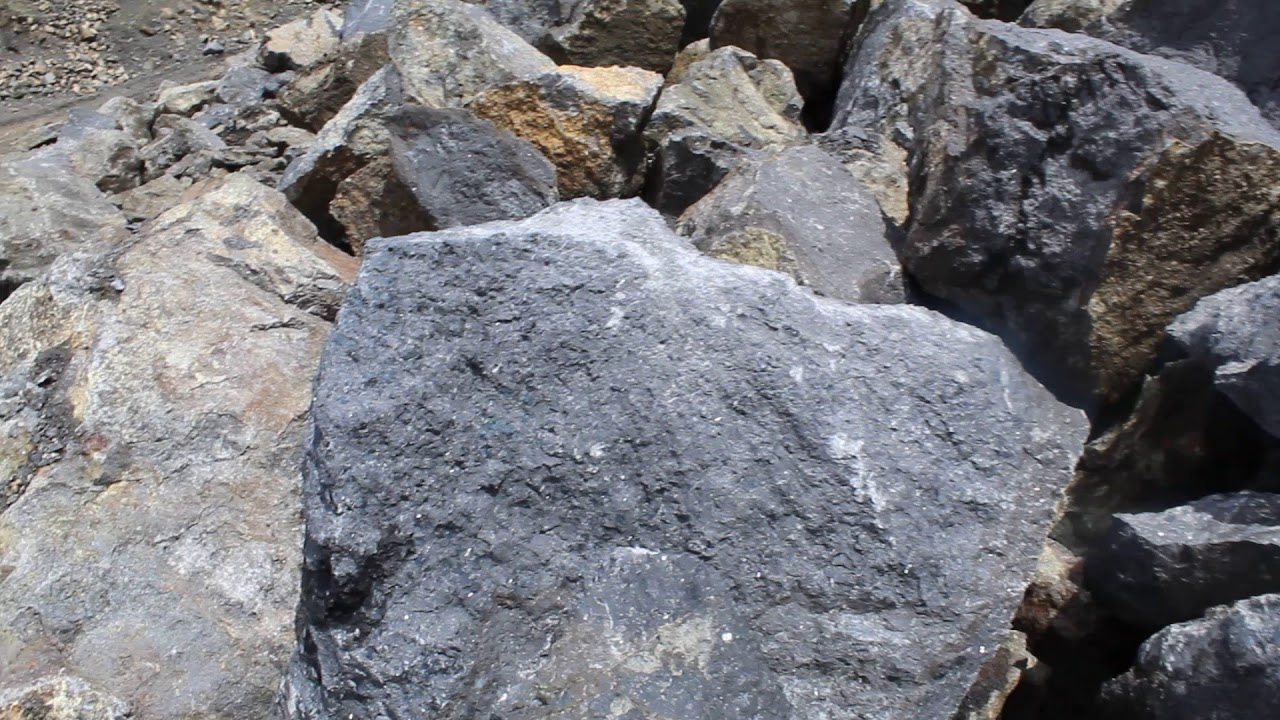 Black Basalt Boulders, California - YouTube