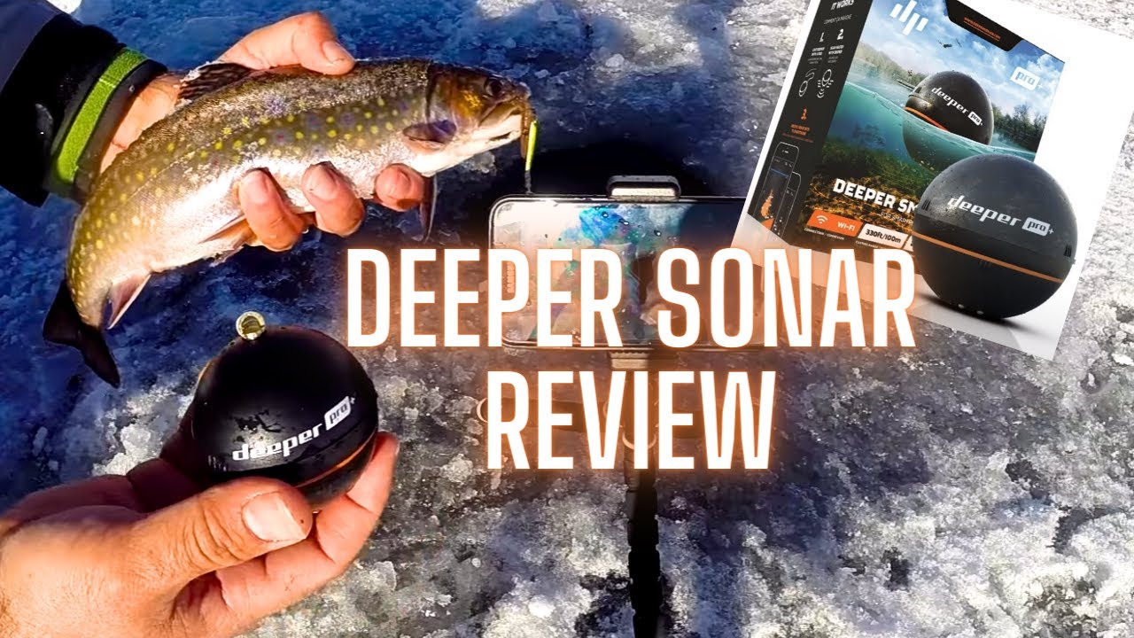 Deeper Pro Plus Review and How To Ice Fishing Brook Trout - YouTube