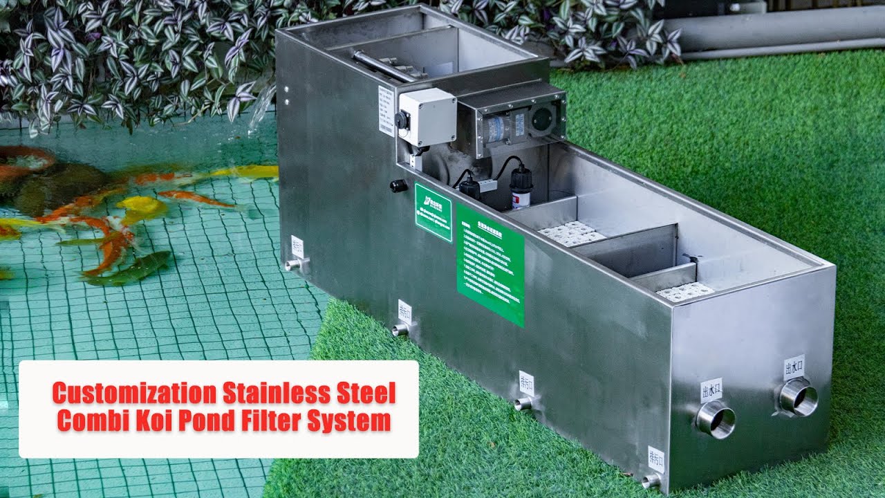 Customization Stainless Steel Combi Koi Pond Filter System - YouTube