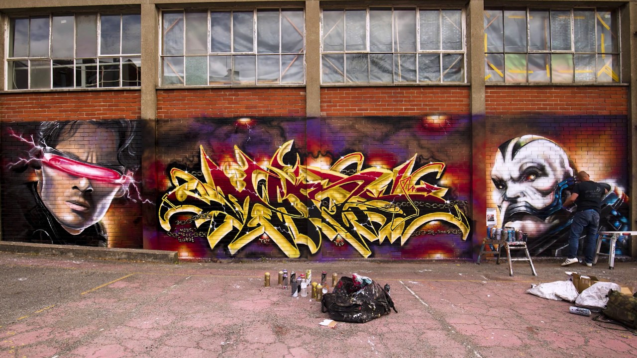XMEN GRAFFITI TIMELAPSE - MACE MARS SURGE - YouTube