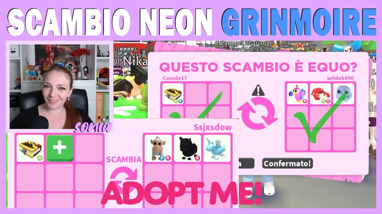 TRADE NEON GRINMOIRE - Adopt Me - 155 - YouTube