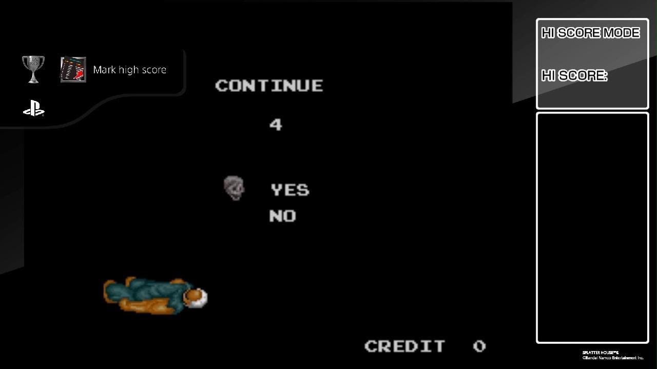 Arcade Archives Splatter House Mark High Score Trophy PlayStation 5 PS5 - YouTube