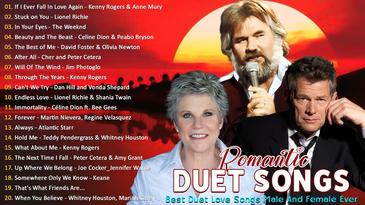 The Best Duet Love Songs (With Lyrics) Classic Duet Songs Male and ...
