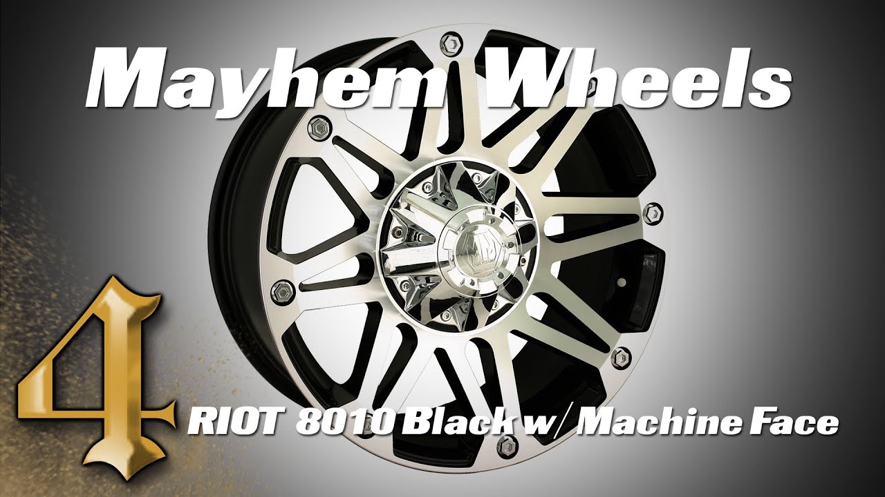 Mayhem 8010 Riot Black Wheel w/Machined Face - YouTube