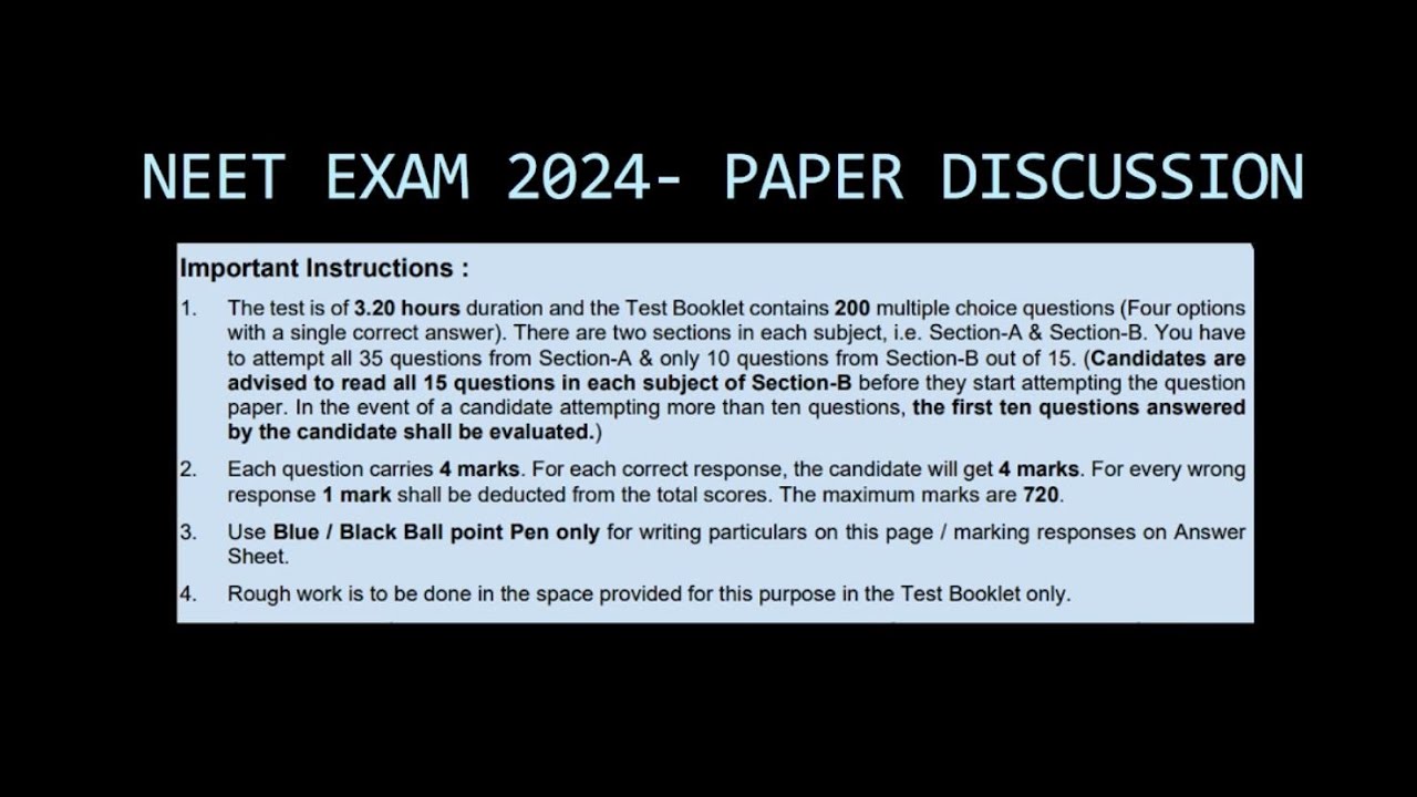 NEET- | NEET Question paper 2024 - YouTube