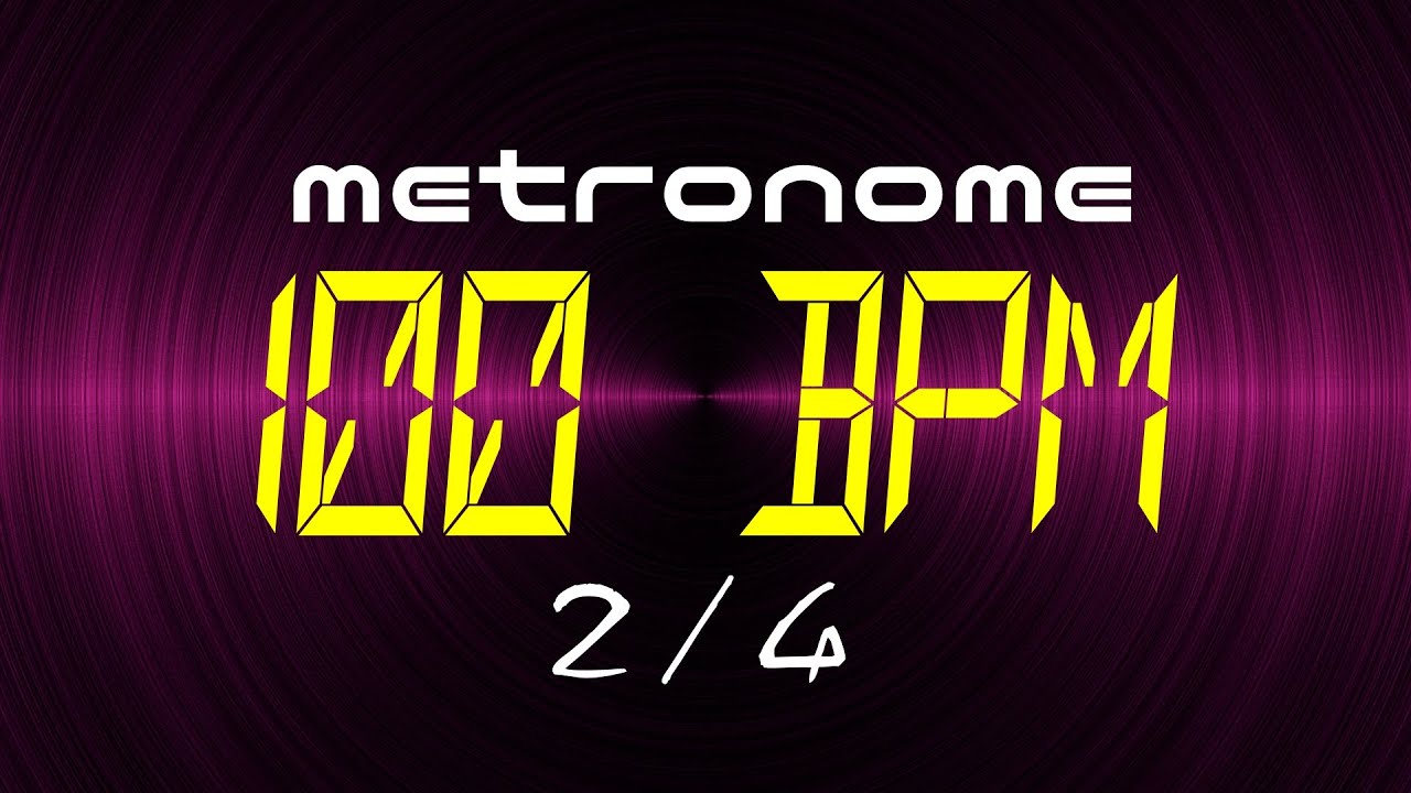 metronome 100 BPM 2/4 - YouTube