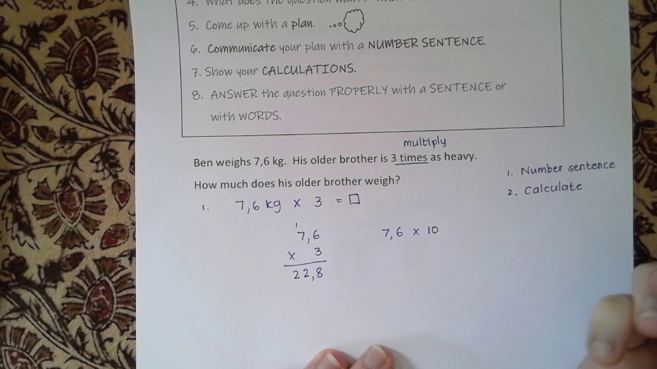 Mathematics : Grade 6 : Week 7 : 6. Solving problems with Decimal ...