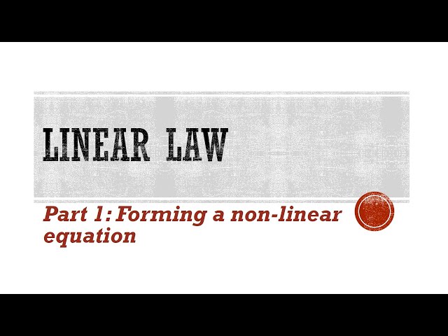 Non Linear Law PDF) Piecewise Linear Approximation Applied To
