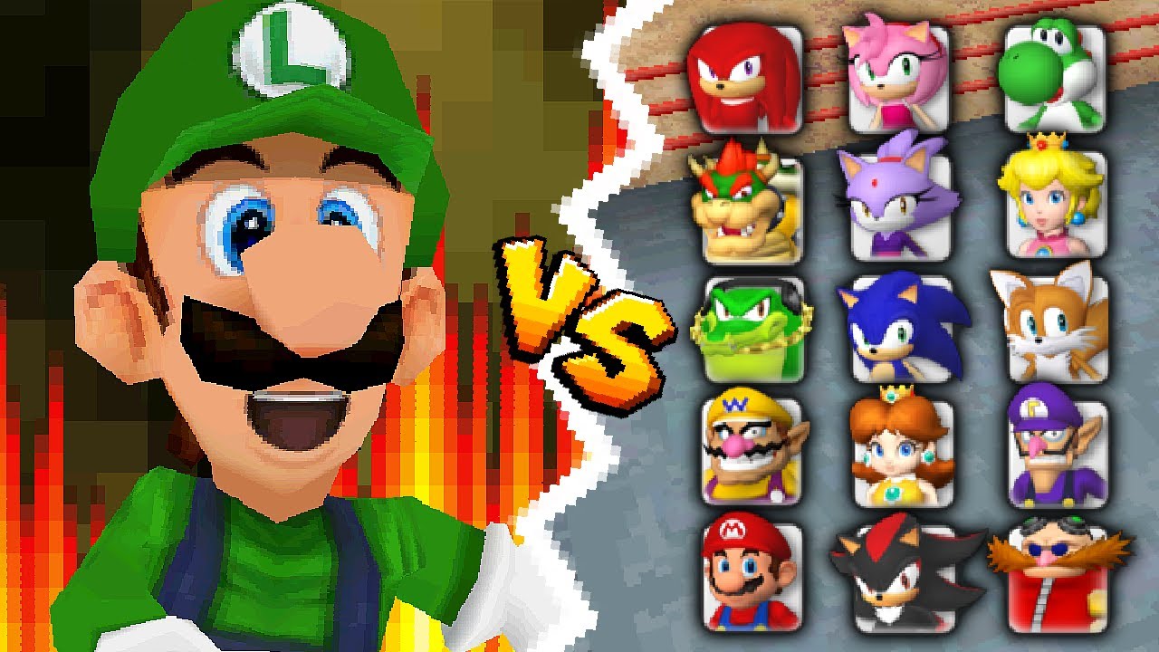 Luigi vs All Characters (Dream Boxing) - Mario & Sonic at the Olympic ...