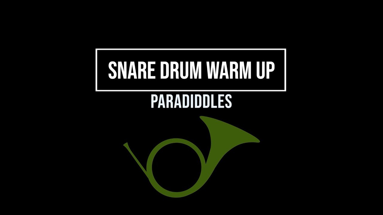 Snare Drum Play Along Warm Up for Beginners | Paradiddles - YouTube