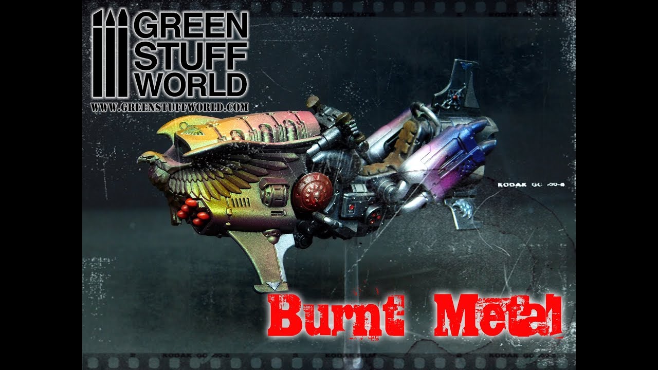 Burnt Metal Effect with Chameleon Paints / Efecto Metal quemado con ...