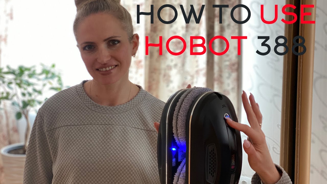 How to Use HOBOT-388 Window Cleaning Robot with Ultrasonic Water Spray ...