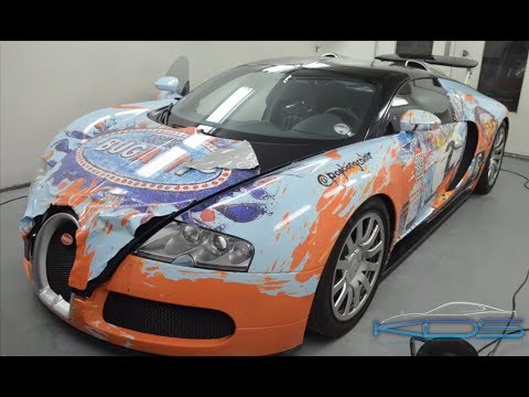 EXTREME MAKEOVER: BUGATTI VEYRON (1/6) De-wrap and Inspection - YouTube