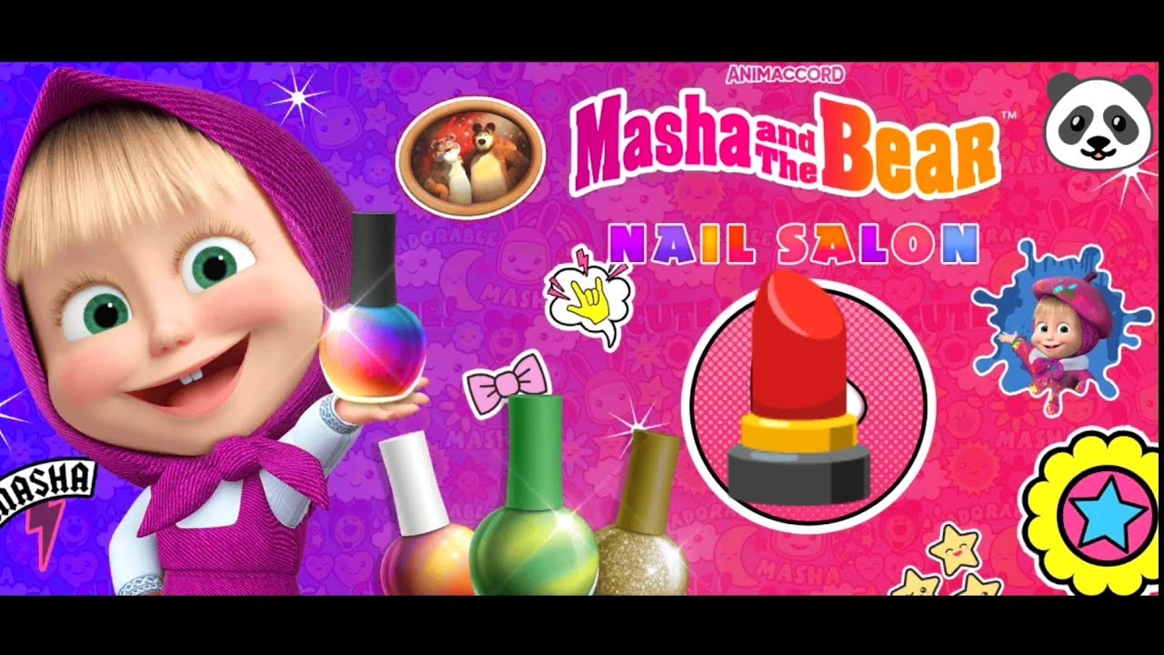 Masha and bear nail art salon | Masha and bear | Masha and bear wala ...