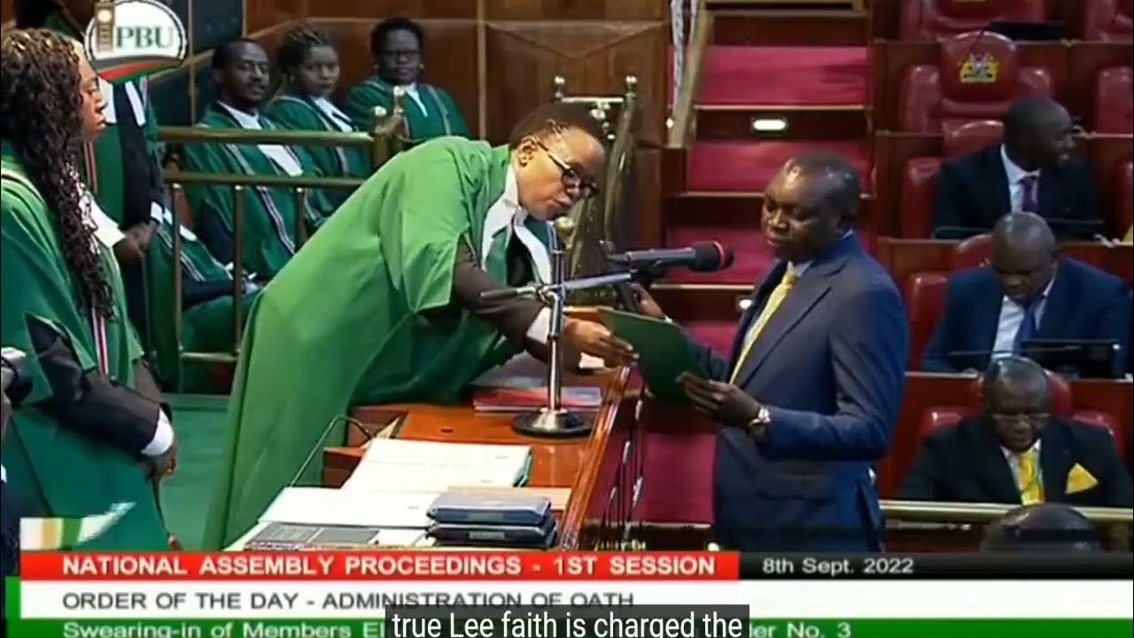 Hon Oscar Sudi Swearing in English kali - YouTube