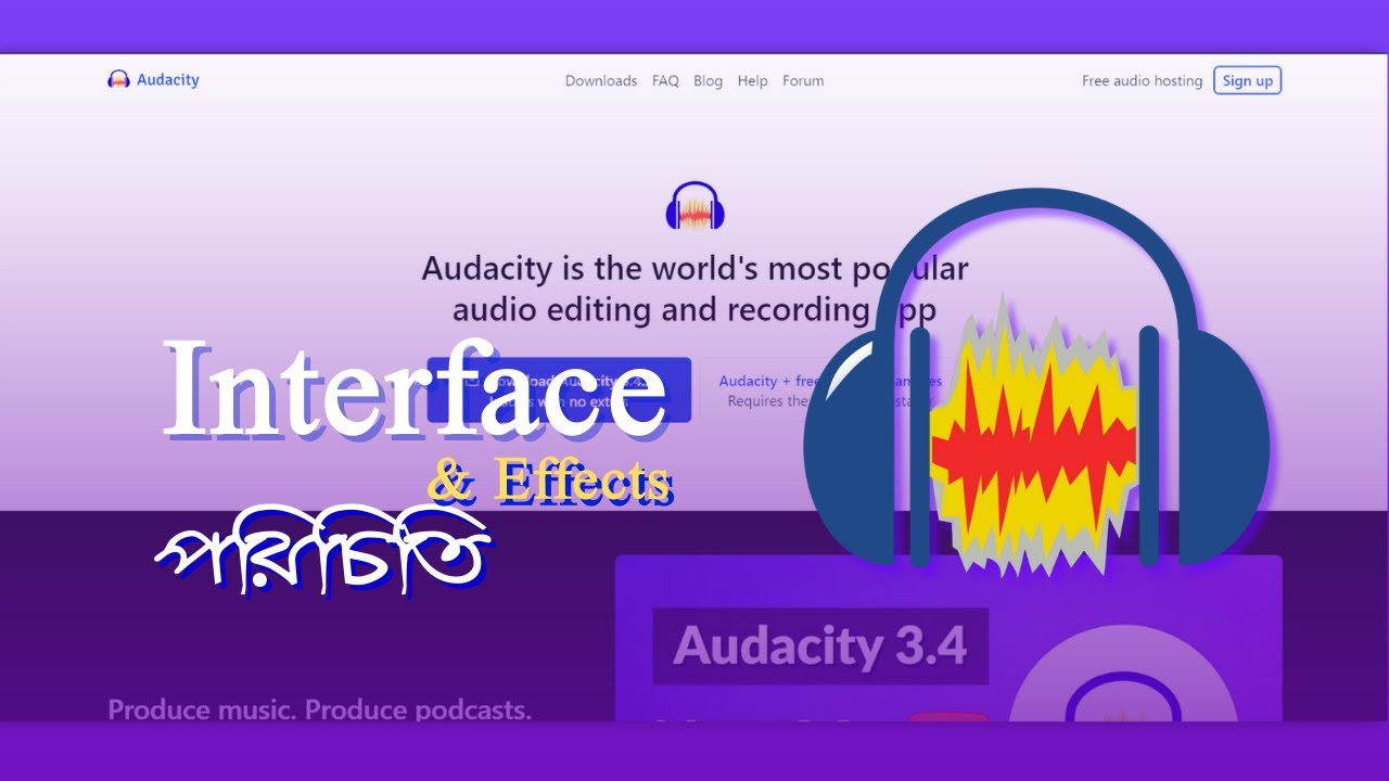 Audacity Interface & Effects tutorial || Bangla - YouTube
