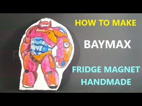 How to make a creative things BAYMAX fridge magnets - Styrofoam craft ...