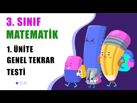 3. Sınıf Matematik 1. Ünite Genel Tekrar Testi-1