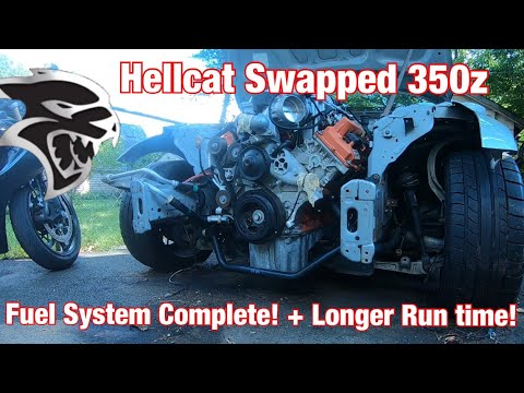 Hellcat Swapped 350z Fuel Systems Complete - YouTube