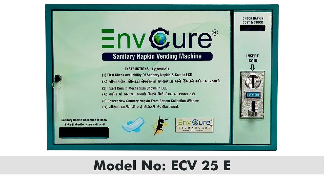 ECV 25 E How To Operate Automatic Electric Sanitary Napkin Vending ...