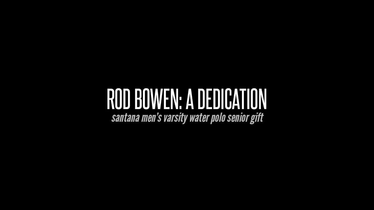 Rod Bowen:Water Polo Senior Gift 2013 - YouTube