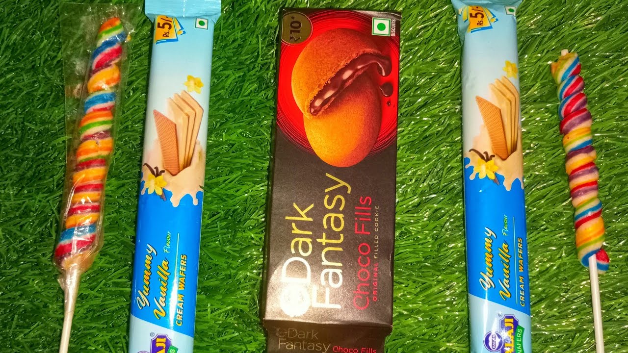 Learn Colors 🤩 Candies Dark Fantasy Chocolate Fills Balaji Cream Biskit ...