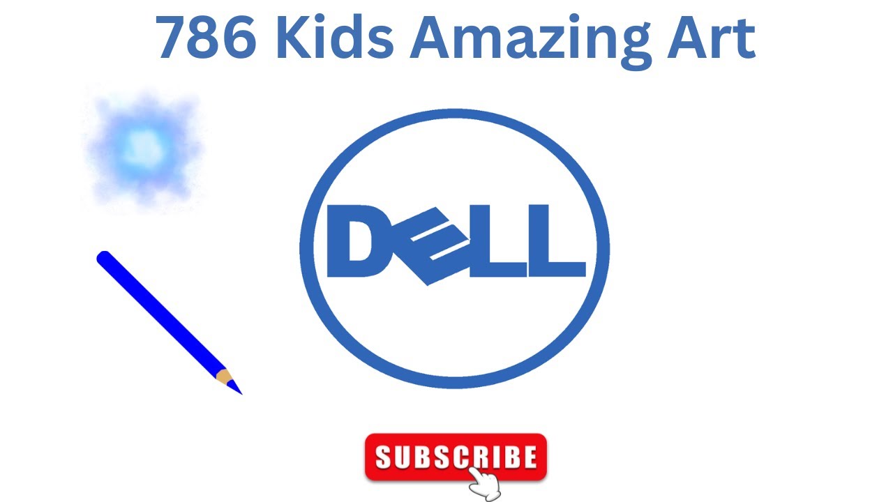 How to draw DELL logo drawing for beginners # Ms paint tutorial - YouTube