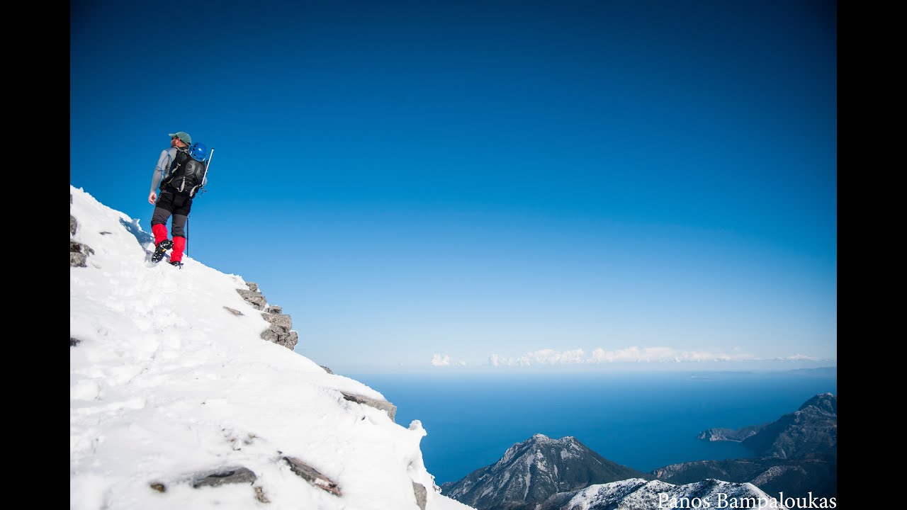 Ορειβασία στη χιονισμένη Δίρφυ - mountainsgreece.com - YouTube