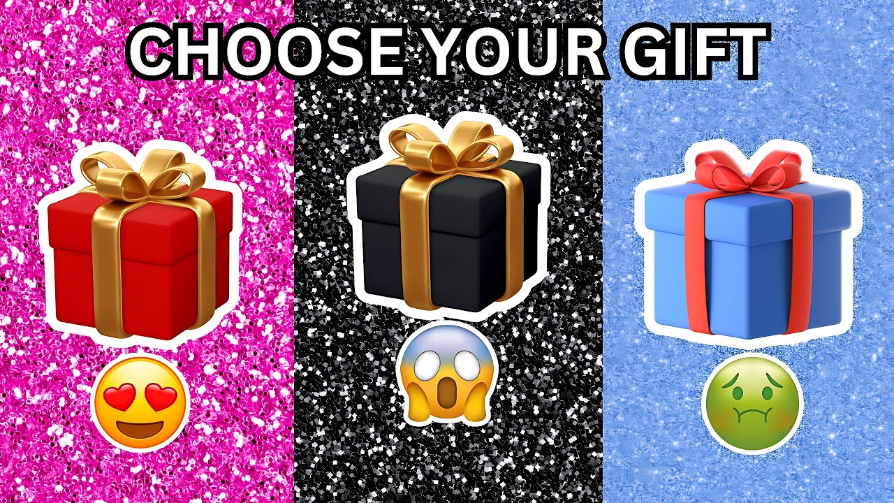 Choose Your Gift 🎁 | 3 Gift Box Challenge | Red, Black & Blue - YouTube