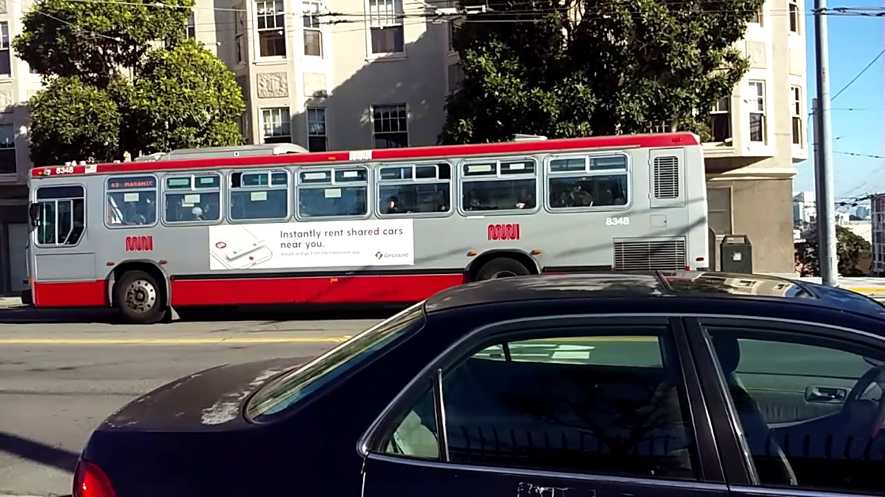 SF Muni 8348 on Route 43 - YouTube
