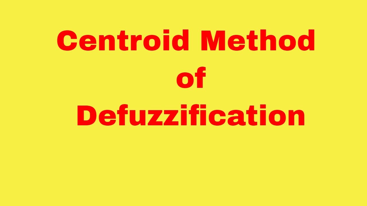 centroid method of defuzzification - YouTube