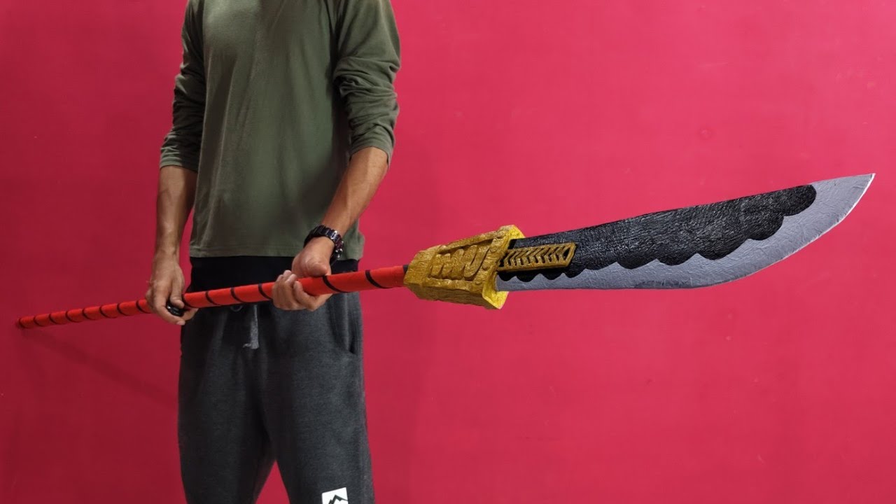 Making One Piece Whitebeard Sword Murakumogiri Out Of Cardboard YouTube