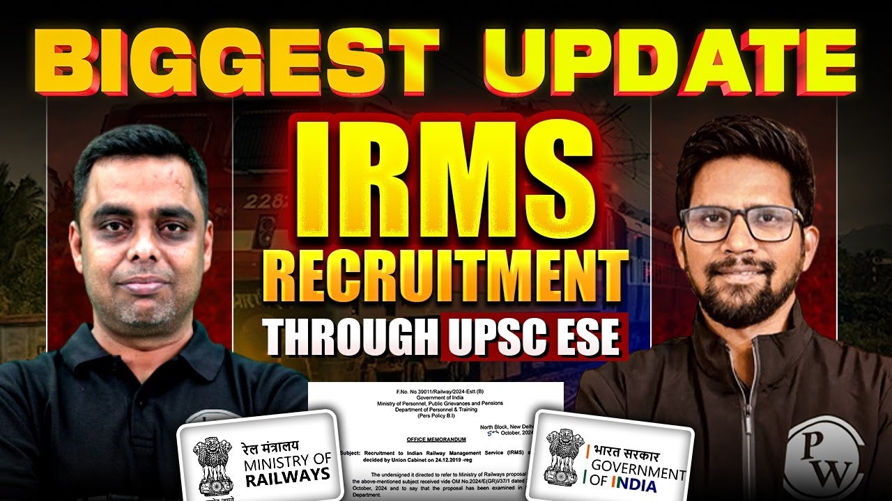 Ministry of Railway IRMS Recruitment | Through UPSC ESE | Good News For ...